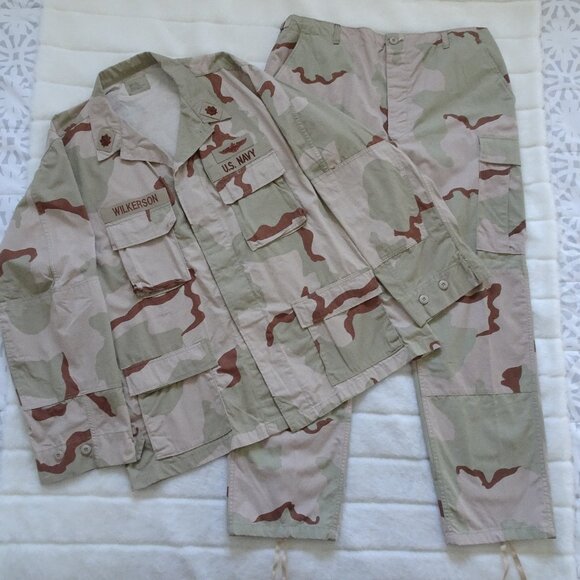 U.S. Navy | Jackets & Coats | Us Navy Seal Dcu Desert Camo Uniform Blouse And Trouser Camouflage ...
